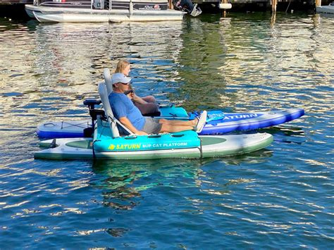 Inflatable Platform To Convert 2 Sup Paddle Boards Into Motorized