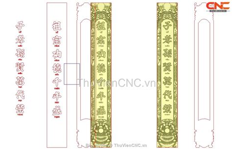 File cad thiết kế câu đối cnc file jdpaint đẹp mắt