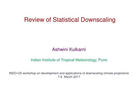 Ppt Review Of Statistical Downscaling Powerpoint Presentation Free