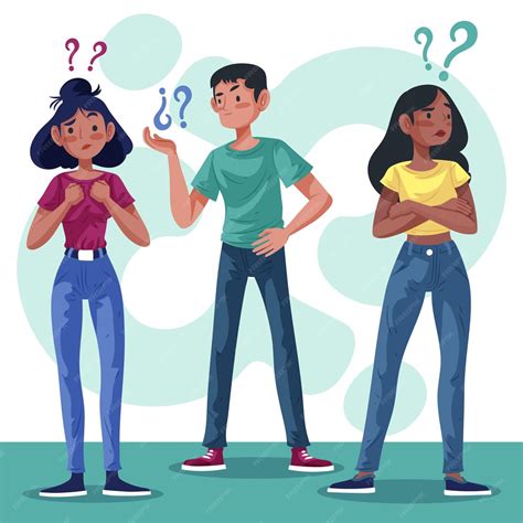 Free Vector Hand Drawn People Asking Questions Illustration