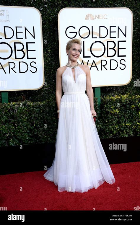 Gillian Anderson Attends The 74th Annual Golden Globe Awards At The