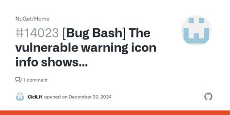 Bug Bash The Vulnerable Warning Icon Info Shows Inconsistently
