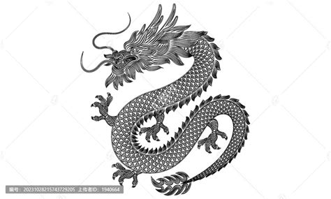 龙传统绘画线描 文化艺术 设计素材 设计模板 汇图网www huitu