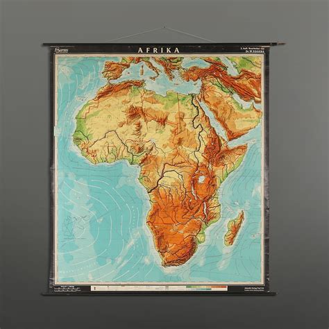 Large Africa School Map Ca1950 232012