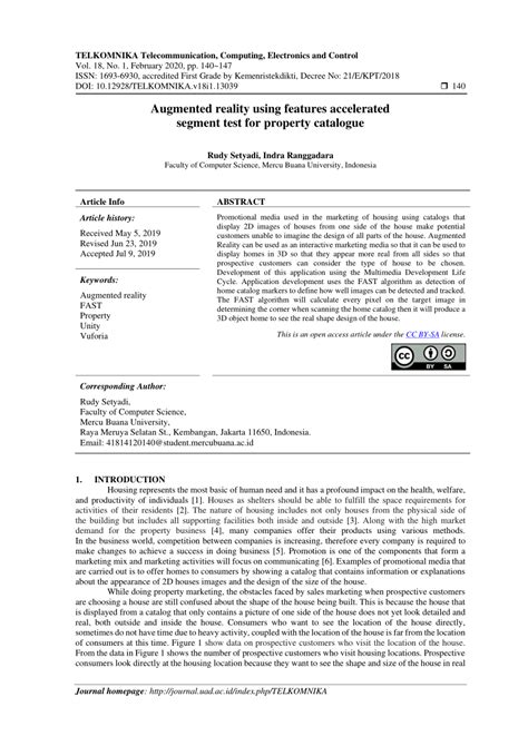 Pdf Augmented Reality Using Features Accelerated Segment Test For