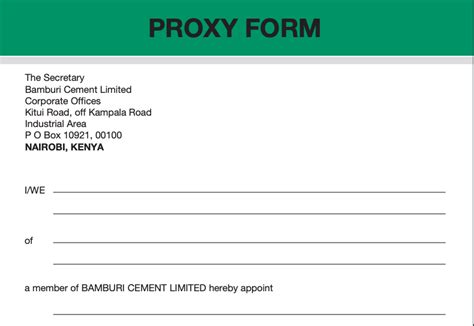 Proxy Form 2020 Bamburi