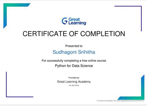 Python Datascience Continuouslearning Sudhagoni Srihitha