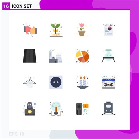 Set Of 16 Vector Flat Colors On Grid For Perspective Process Nature Creative Nature Editable