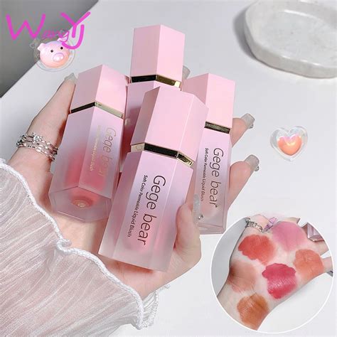 Gege Bear Soft Color Translucent Liquid Blush Nude Makeup Natural Matte