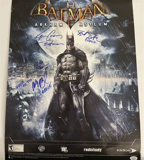 Signed Batman Arkham Asylum Poster Batman Arkham Asylum Atomic
