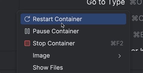 Restart A Running Container Jetbrains Guide