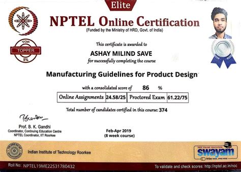 Ashay Save On Linkedin Nptel Iit Topper Alltopper5 Elite