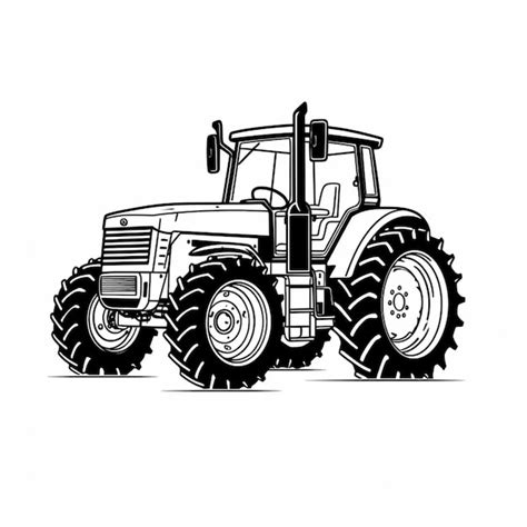 John Deere Tractor Clipart Black And White