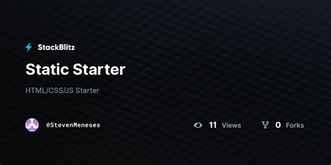 Static Starter Stackblitz