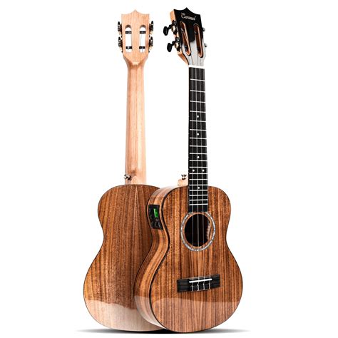 Ukelele Caramel Glossy All Solid Acacia 26 Tenor Acústico Eléctrico