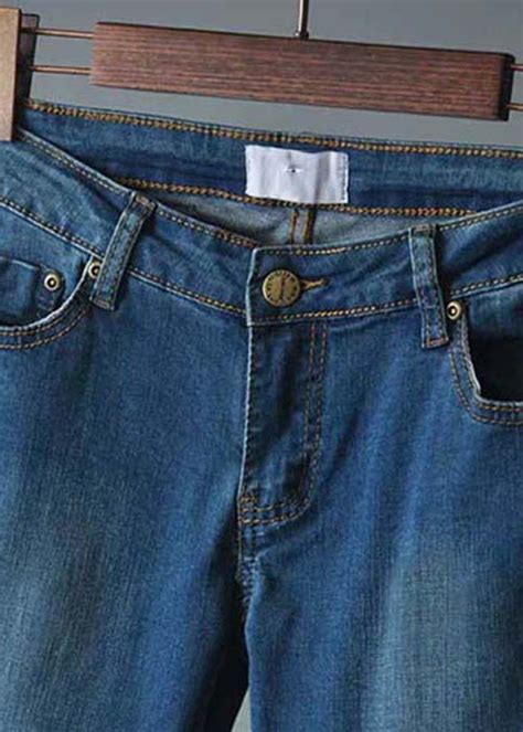 Boho Blue High Waist Slim Fit Denim Flared Trousers Summer Rae Jeans