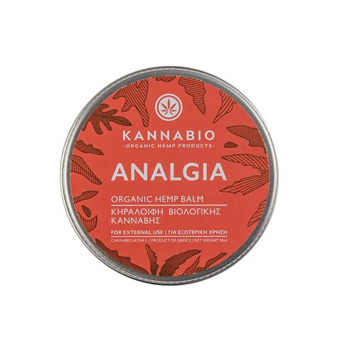 ΚΕΡΑΛΟΙΦΗ Balm Analgia 30ml Kannabio Cbd Oil Κανναβιδιόλη