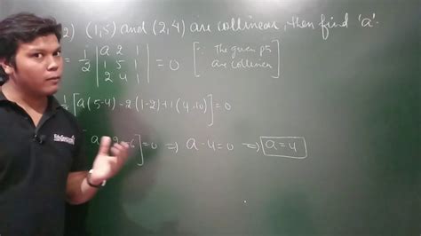 82 Determinants Applications Of Determinants In Coordinate Geometry Example 3 Youtube