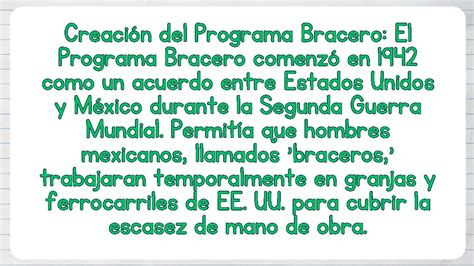The Bracero Program 19421964 Bilingual Pdf Slides By Vamos Bilingüe