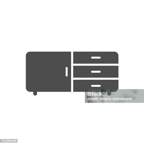 흰색으로 분리된 나이트스탠드 실루엣 벡터 아이콘입니다 웹 모바일 앱 Ui 디자인 및 인쇄를 위한 침대 옆 테이블 가구 아이콘 가구에 대한 스톡 벡터 아트 및 기타 이미지