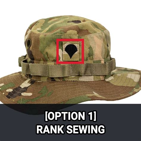 Army Boonie Hat With Custom Rank Nametape Ocp Tactical Hat