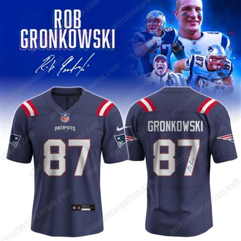New England Patriots Rob Gronkowski Signed 2025 Jersey Pintsizedpremium