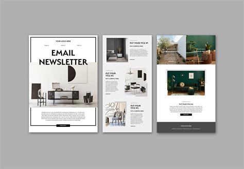 Digital Email Newsletter Layout Indesign Templates ~ Creative Market