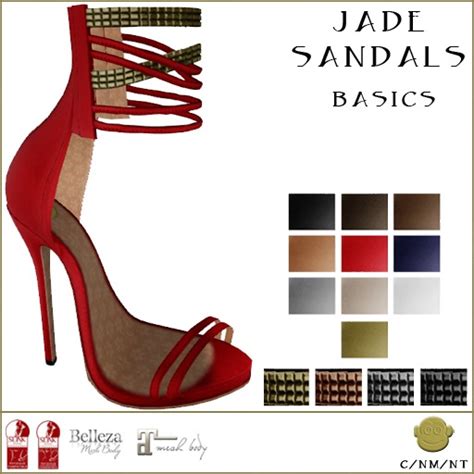 Second Life Marketplace Bm Jade Sandals Basics