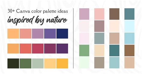 30 Canva Color Palette Ideas Inspired By Nature Color Palette Color