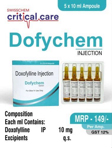 Allopathic Doxophyllin Injection At ₹ 149 Piece In Panchkula Id 18169694155