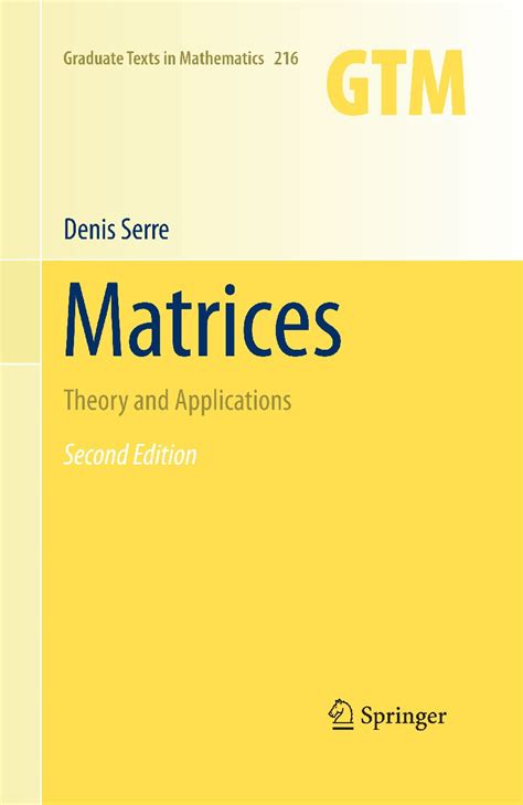Matrices Theory And Applications Thinkingout