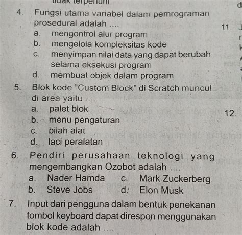 4 Fungsi Utama Variabel Dalam Pemrograman Studyx