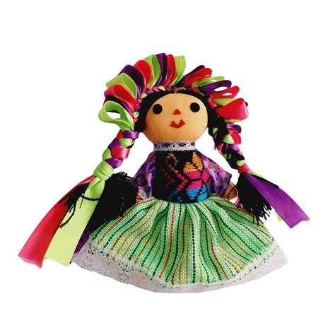Muñeca Artesanal Lele Articulada 19 Cm Alto Oxmmx Orgullo X México