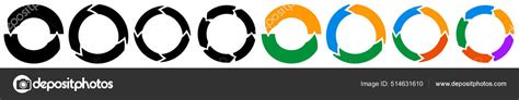 Circular Arrows Steps Stages Phases Concepts Cyclic Cycle Circle Arrow Stock Vector By