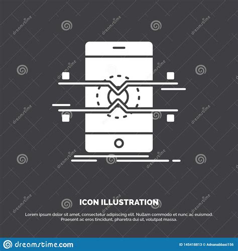 Api Interface Mobile Phone Smartphone Icon Glyph Vector Symbol For