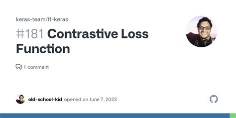 Contrastive Loss Function · Issue 181 · Keras Teamtf Keras · Github
