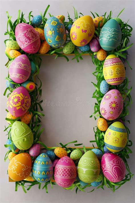 Easter Day With Easter Eggs Frame Background Stock Illustration Illustration Of Branch