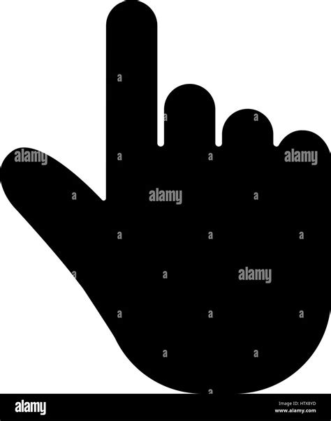 Hand Cursor Arrow Vector Icon Digital Communication Mouse Click Symbol Isolated On White