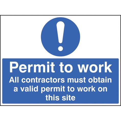 Permit To Work All Contractors Must Obtain A Permit
