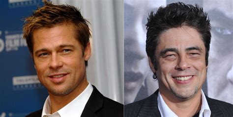 Young Benicio Del Toro Brad Pitt