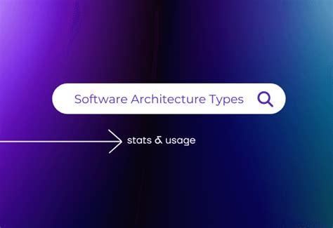 software architecture types major usage and statistics