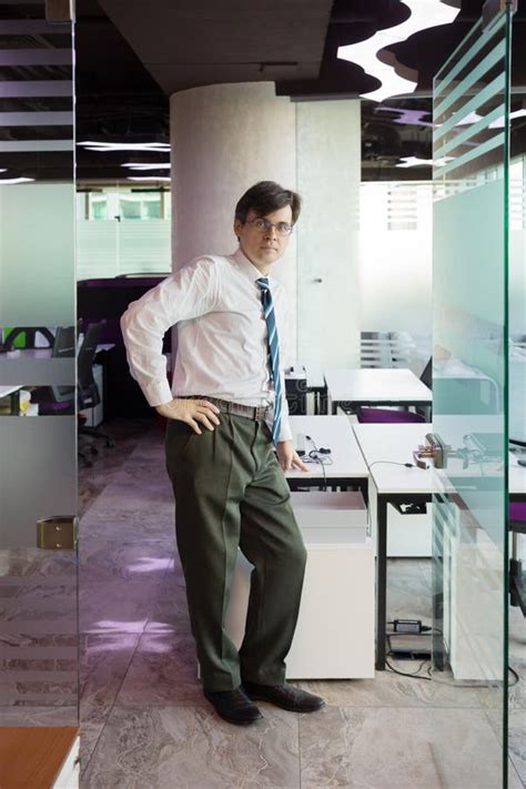 Handsome Man In Shirt And Tie Poses In Modern Stock Image Image Of