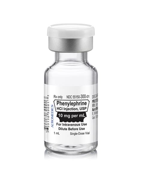 Phenylephrine Hcl Injection Usp Eugia Us