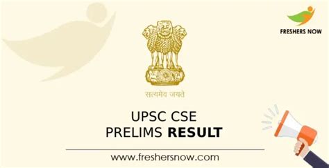 UPSC CSE Prelims Result Out Cut Off Marks Merit List