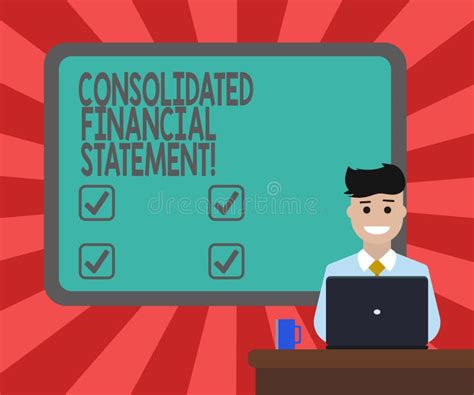 Conceptual Hand Writing Showing Consolidated Financial Statement