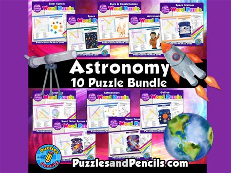 Astronomy Word Search Puzzle Activity With Colouring Bundle 10 Wordsearch Puzzles Teaching