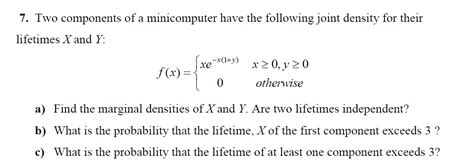 solved 7 two components of a minicomputer have the
