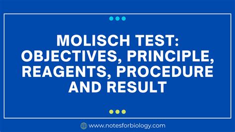 Molisch Test Objectives Principle Reagents Procedure