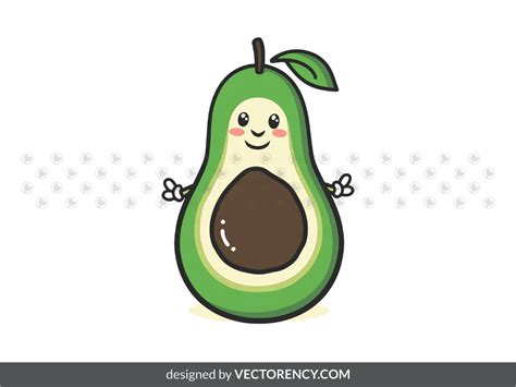 Joyful Avocado Vector Avocado Clipart Svg Eps Vectorency