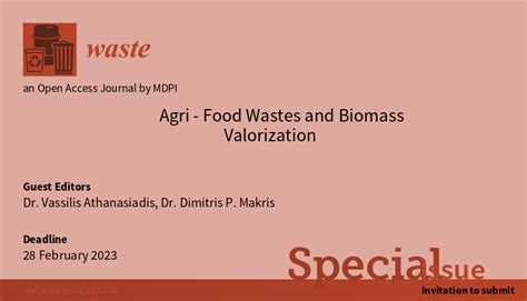 Pdf Special Issue Agri Food Wastes And Biomass Valorization